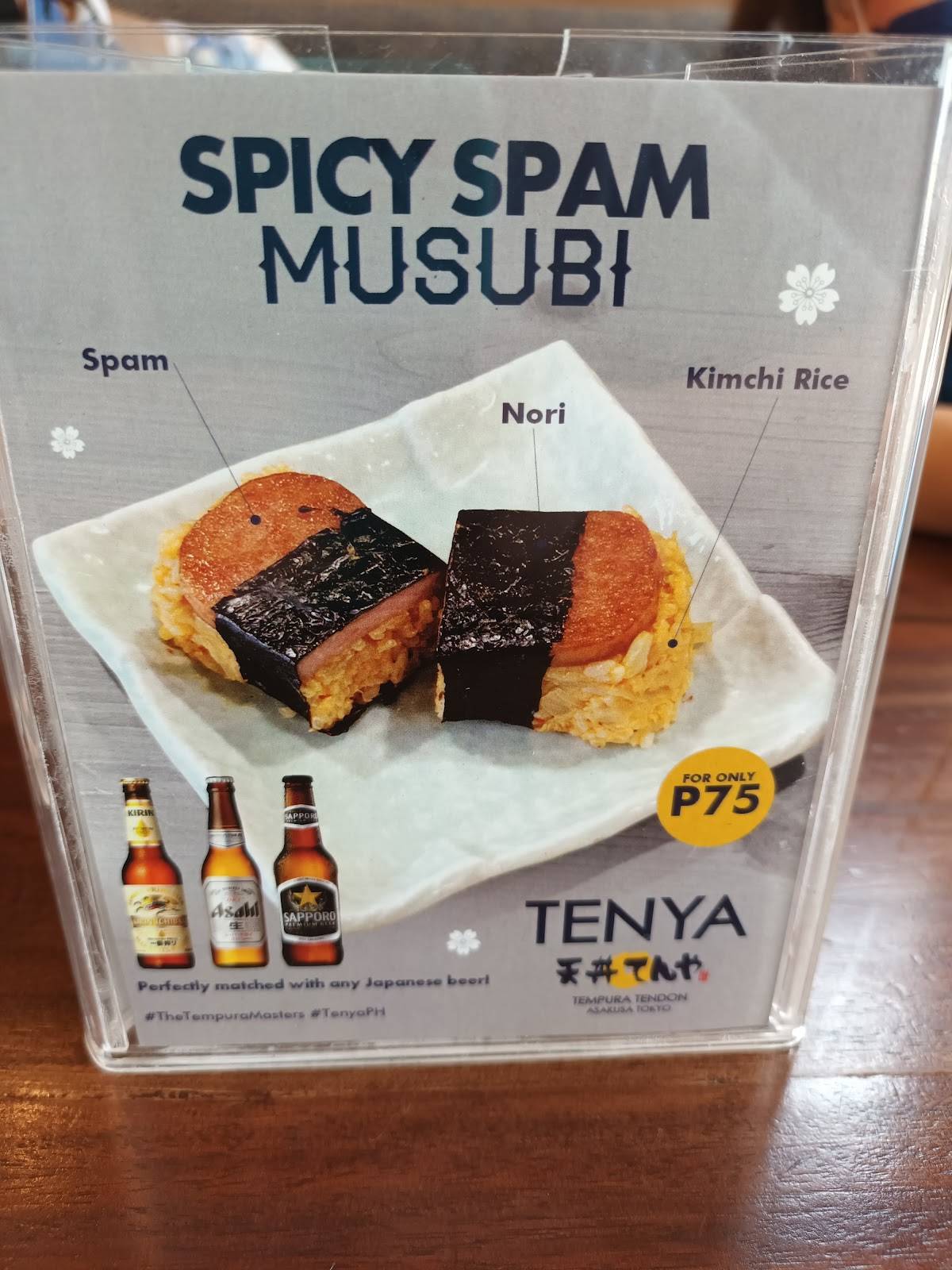 Menu at Tenya (Festival Mall, Alabang) restaurant, Muntinlupa