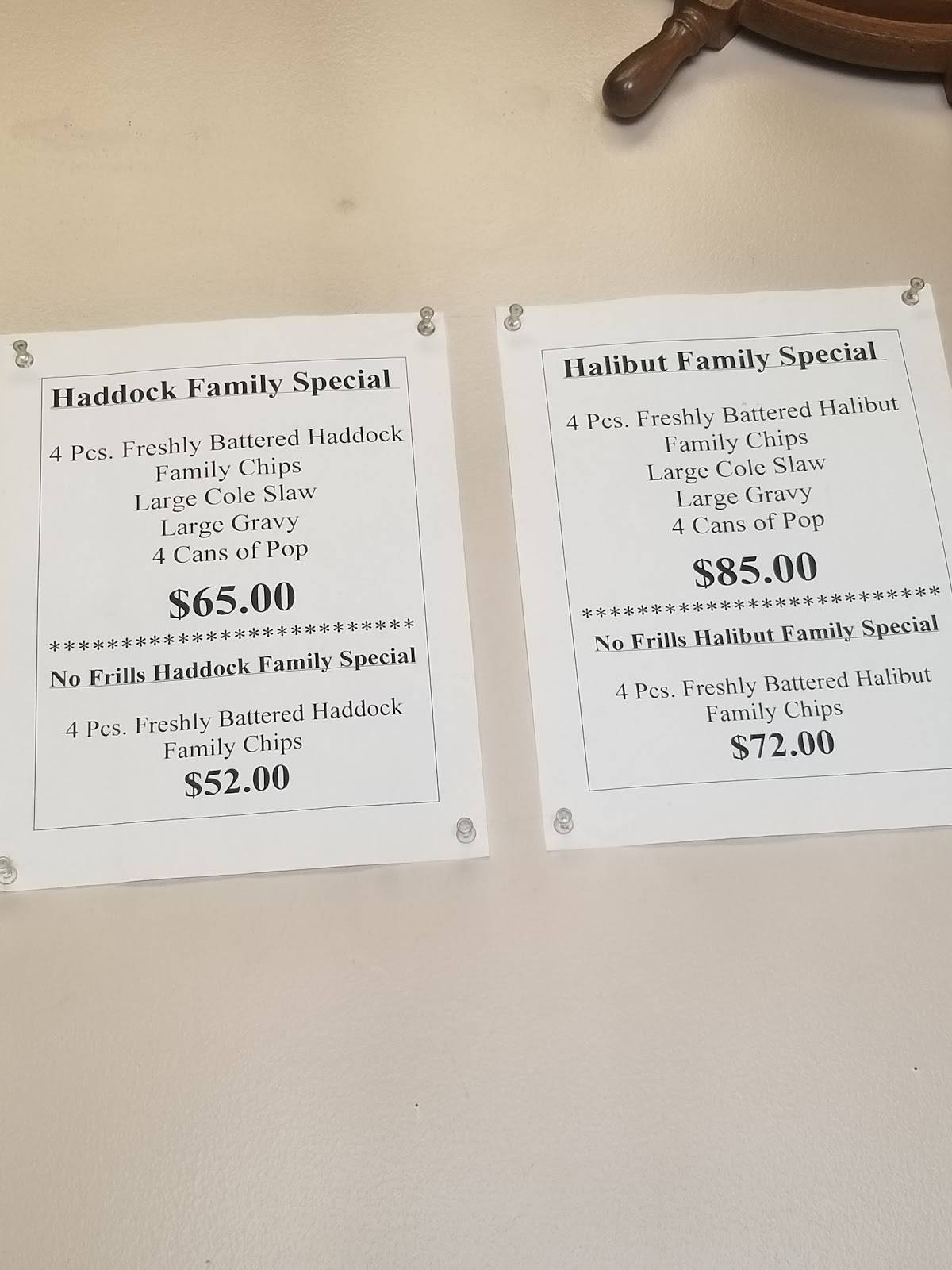 Menu at Terry's Fish & Chips Seafood Grill restaurant, Lindsay