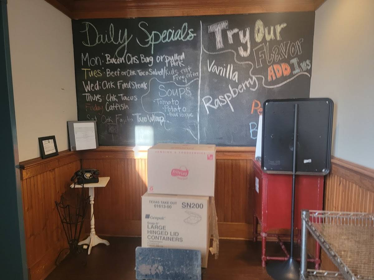 Menu at Texas Tea Room restaurant, Carthage, 100 E Sabine St