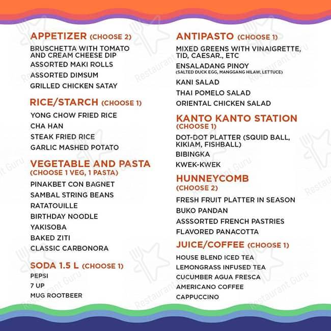 Menu at The Alley by Vikings, Cloverleaf restaurant, Quezon City, 2nd level