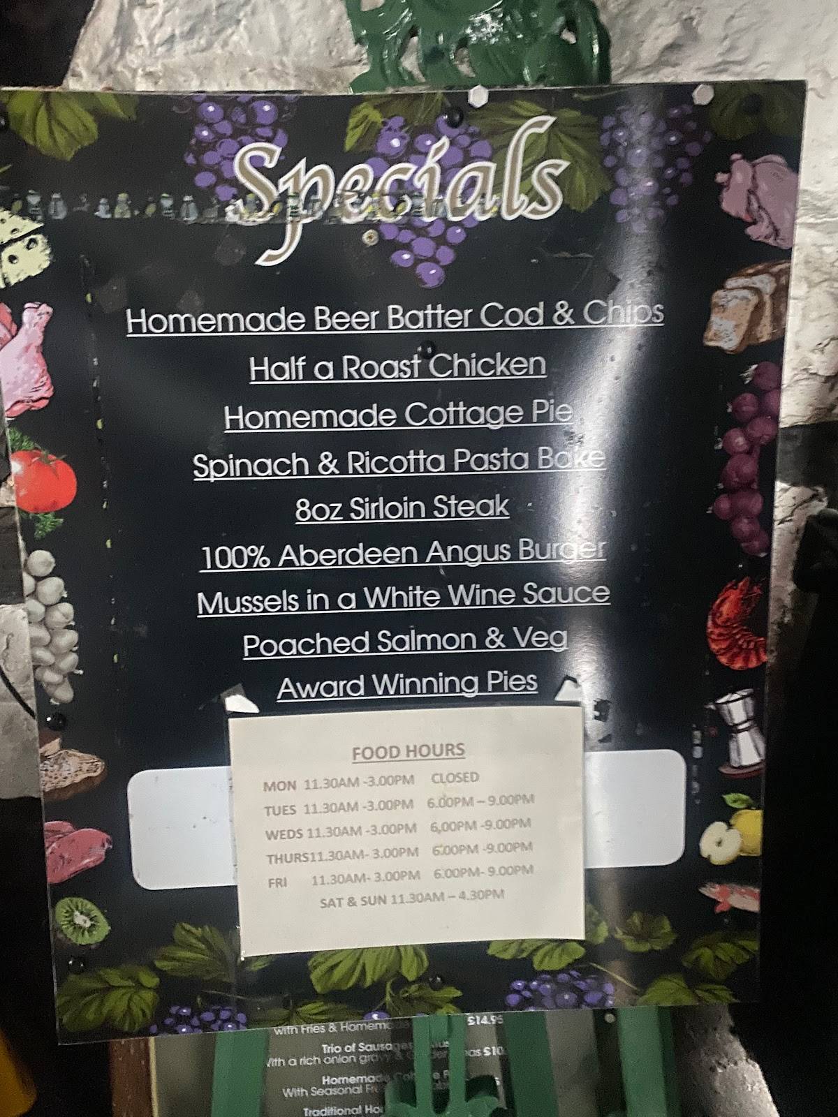 Menu at The Beaufort Hunt pub & bar, Bristol, 72 Broad St