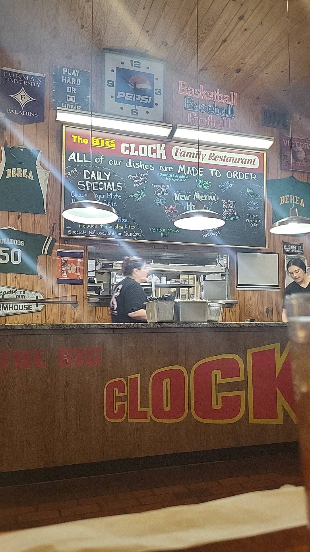 Menu at The Big Clock of Berea BBQ, Greenville