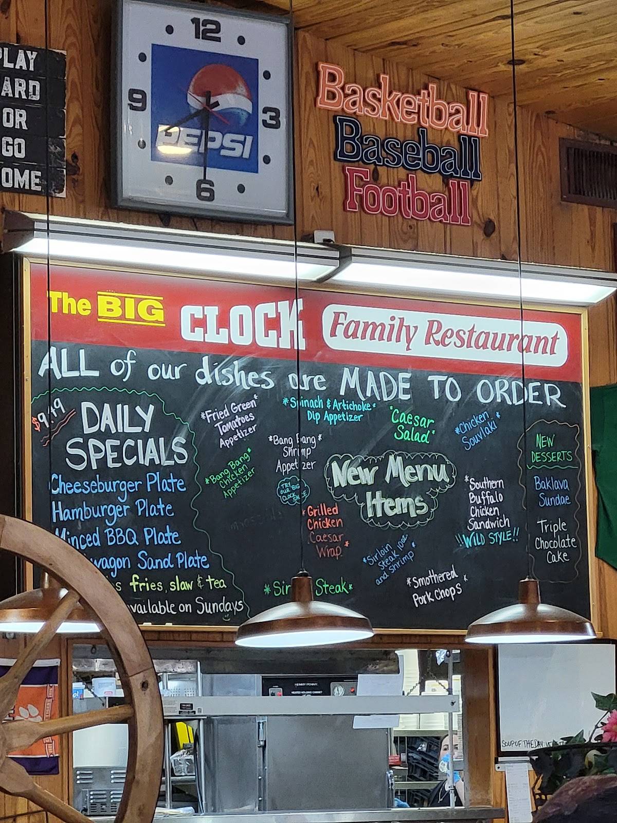 Menu at The Big Clock of Berea BBQ, Greenville