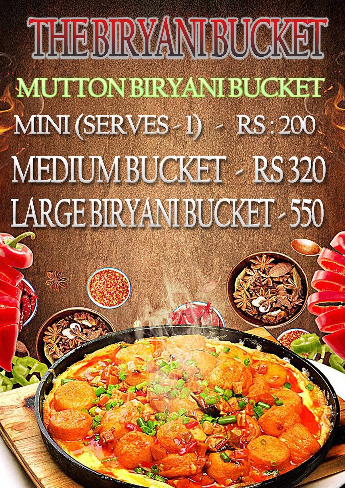 Menu at The Biryani Bucket - Restaurant, Hyderabad