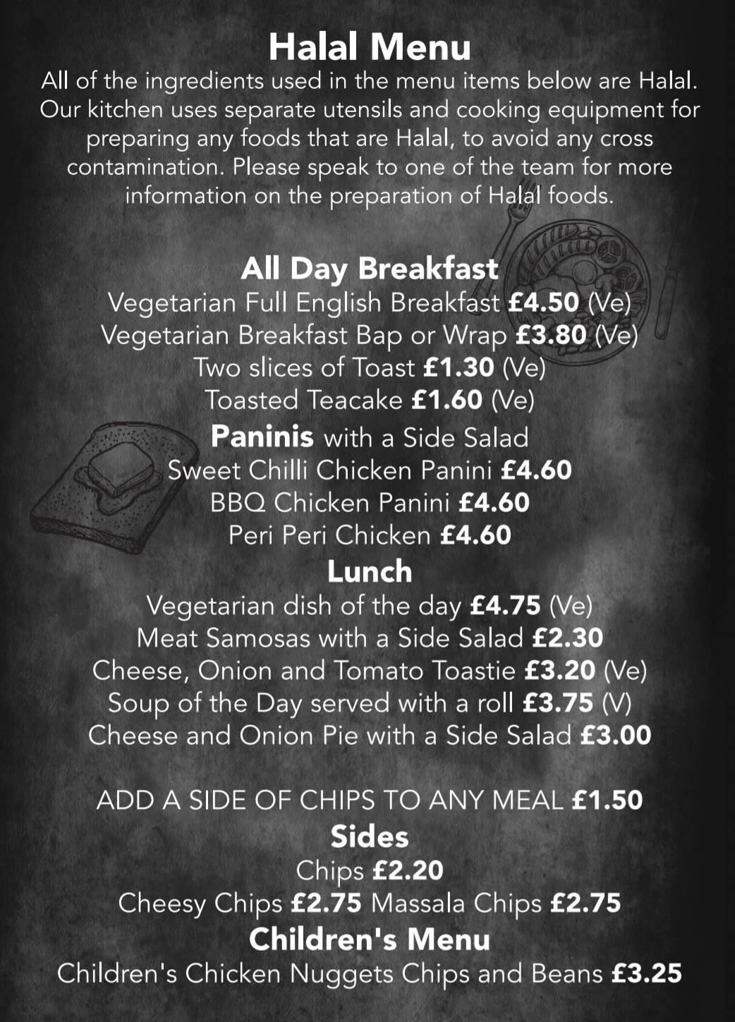 Menu at Pure coffee The Boathouse Cafe, Oldham