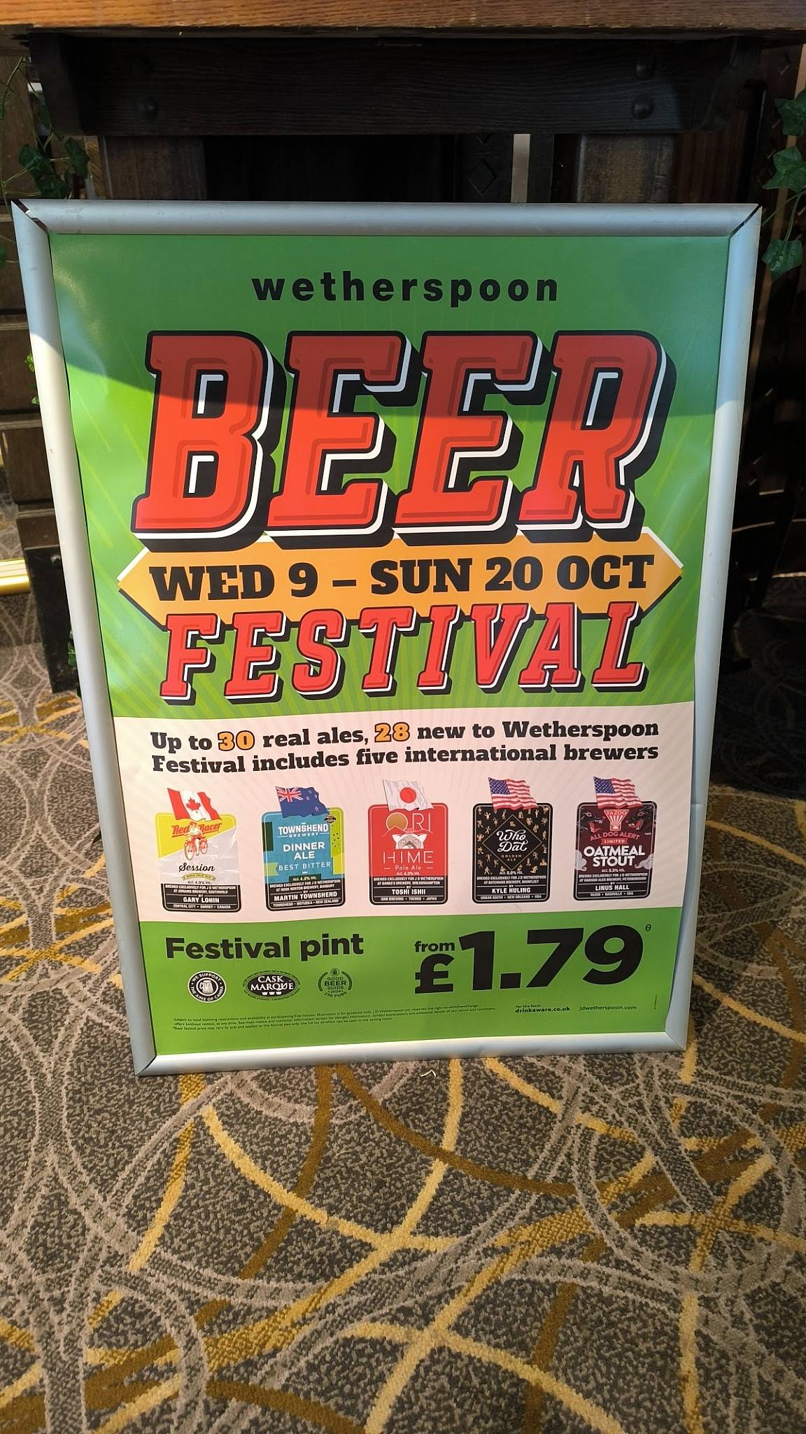Menu at The Bridge House - JD Wetherspoon pub & bar, Belfast