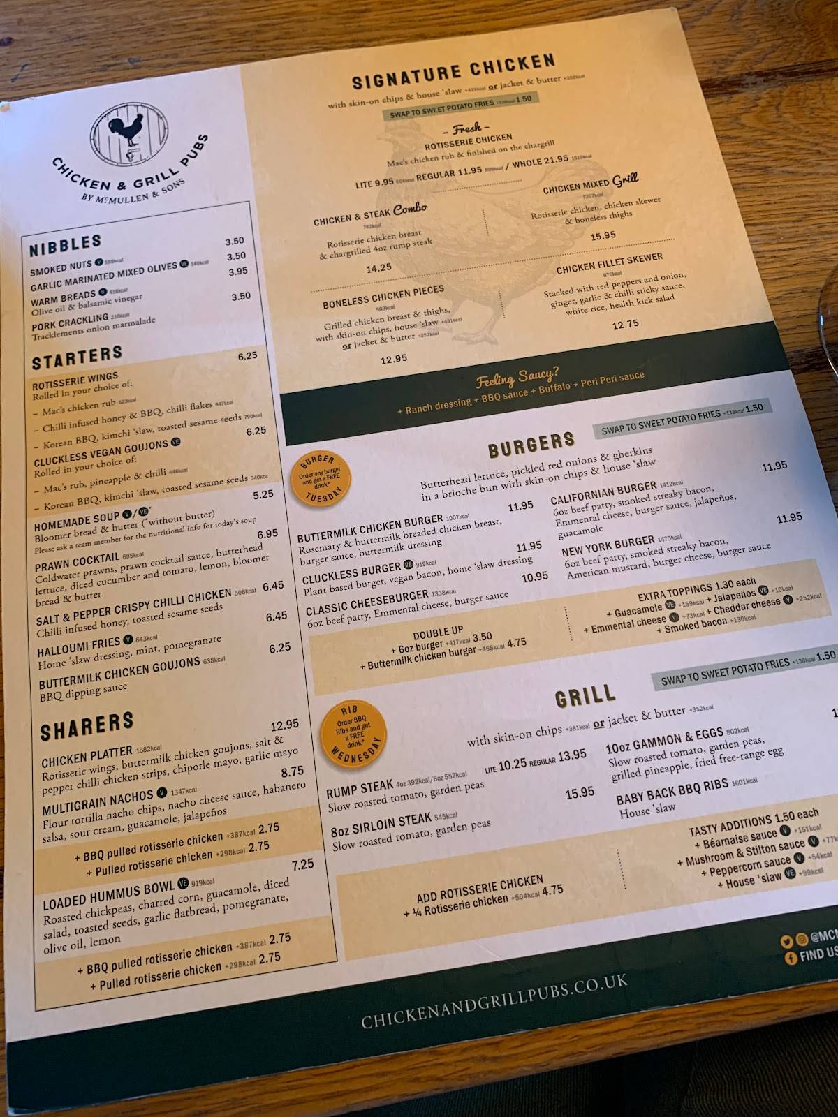 Menu at Britannia pub & bar, Marlow