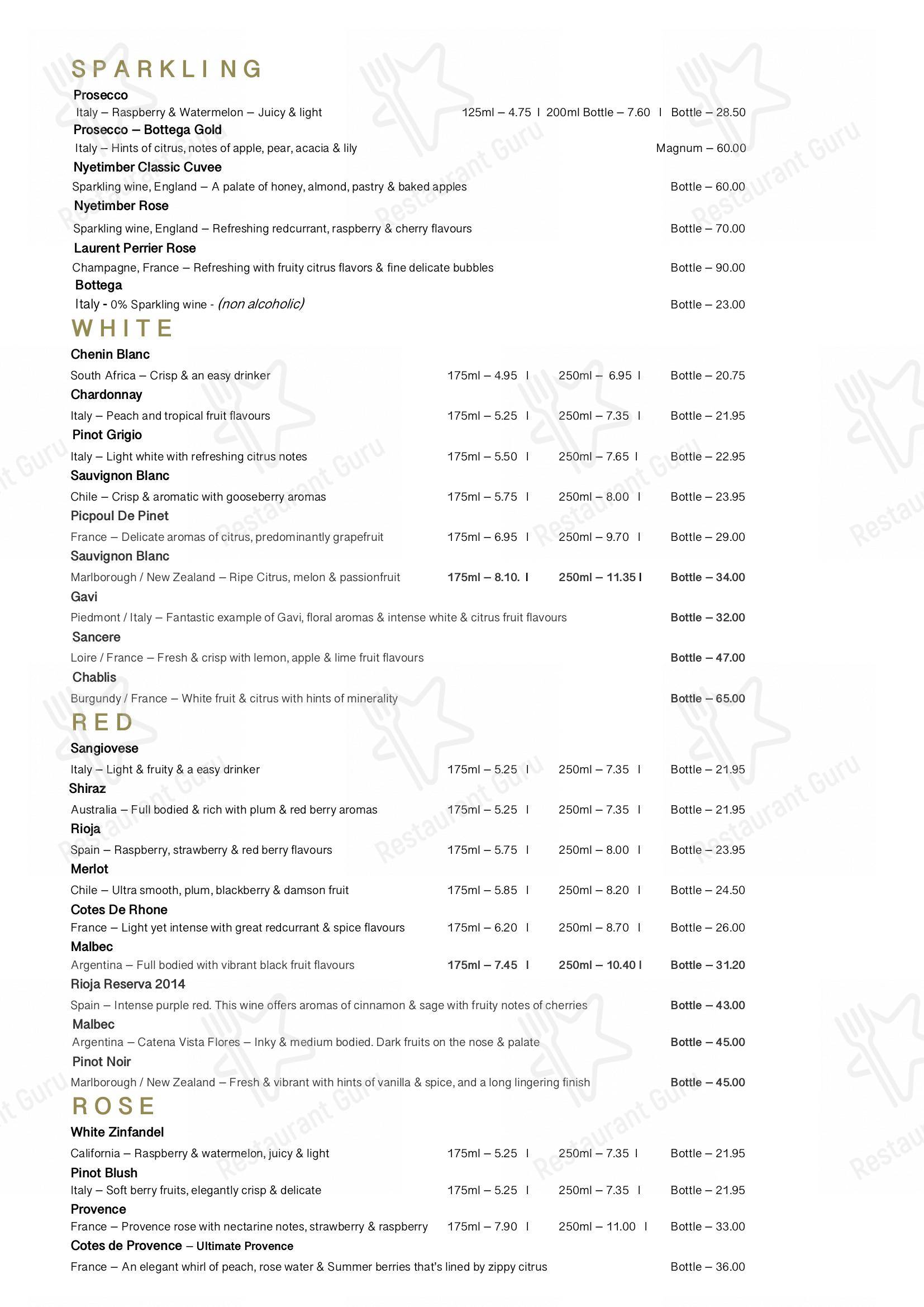 Menu at The Bull at Hinton pub & bar, Hinton, Pucklechurch Road