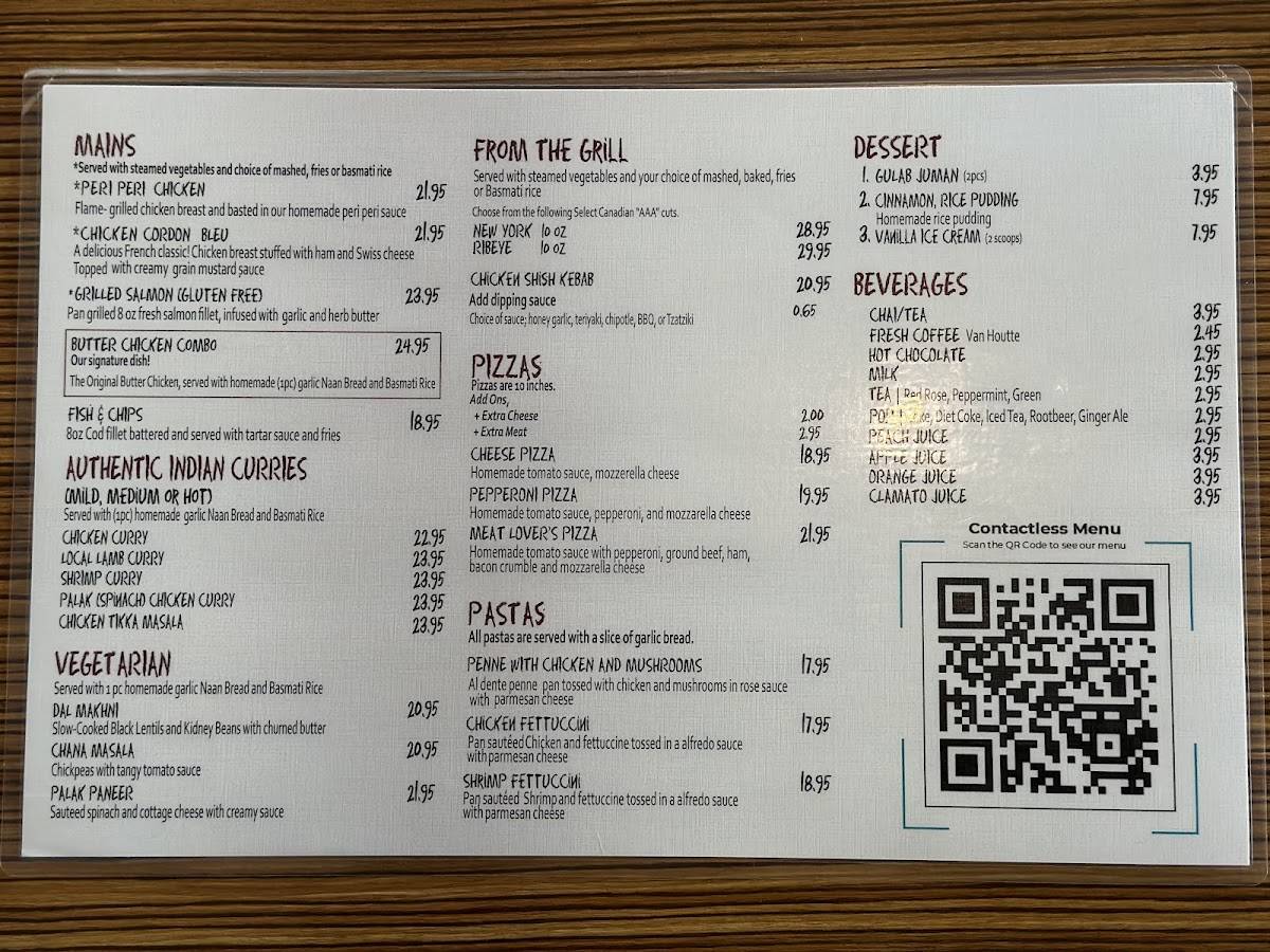 Menu at The Butter Chicken Co. Fairview restaurant, Fairview