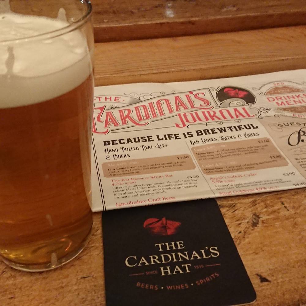 Menu at The Cardinal's Hat pub & bar, Lincoln