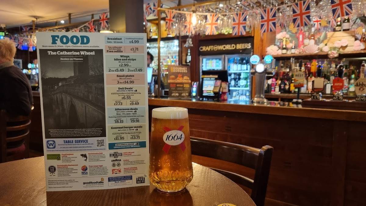 Menu at The Catherine Wheel - JD Wetherspoon pub & bar, Henley-on-Thames