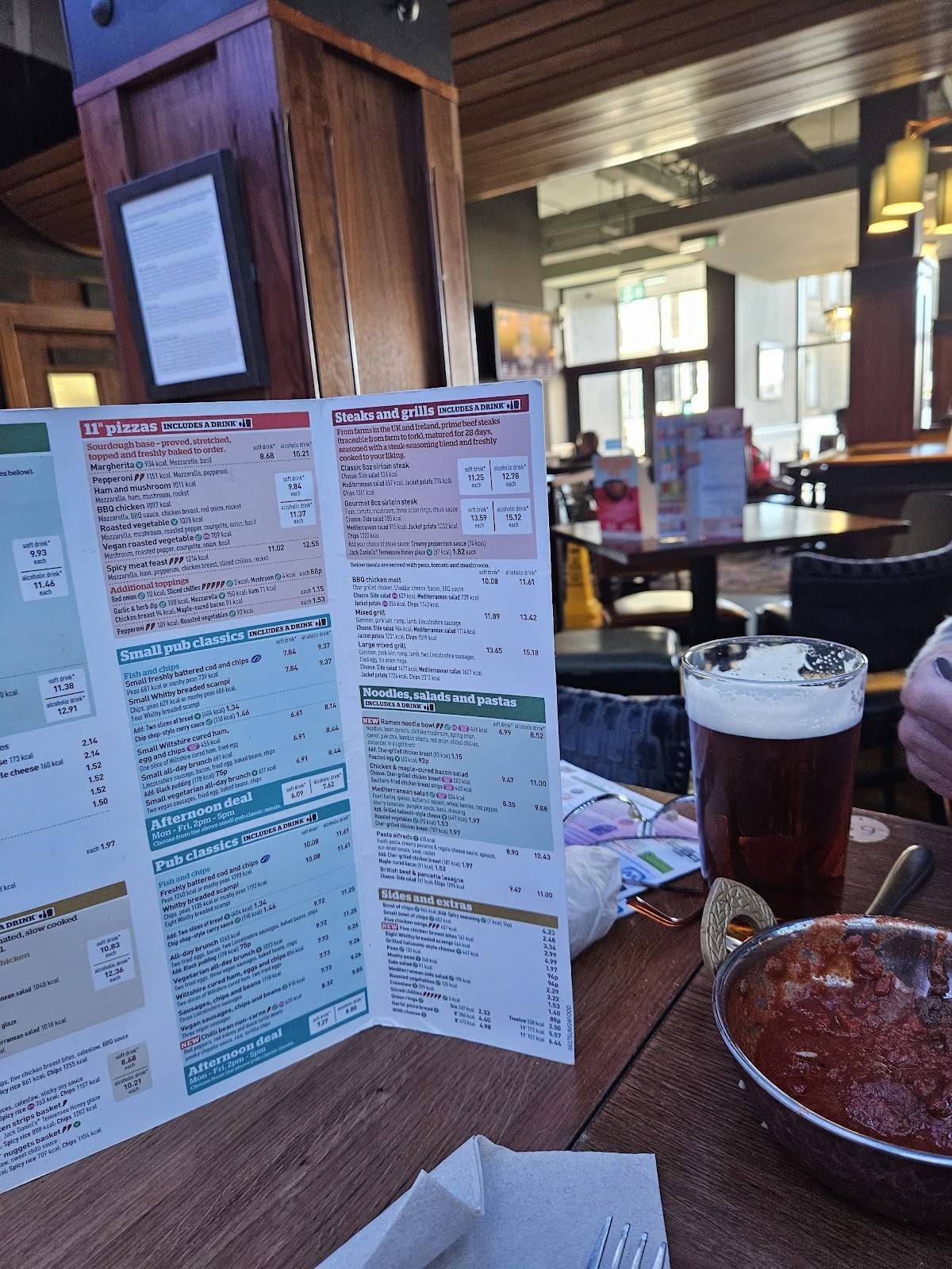 Menu at The Cooper Rose - JD Wetherspoon pub & bar, Sunderland