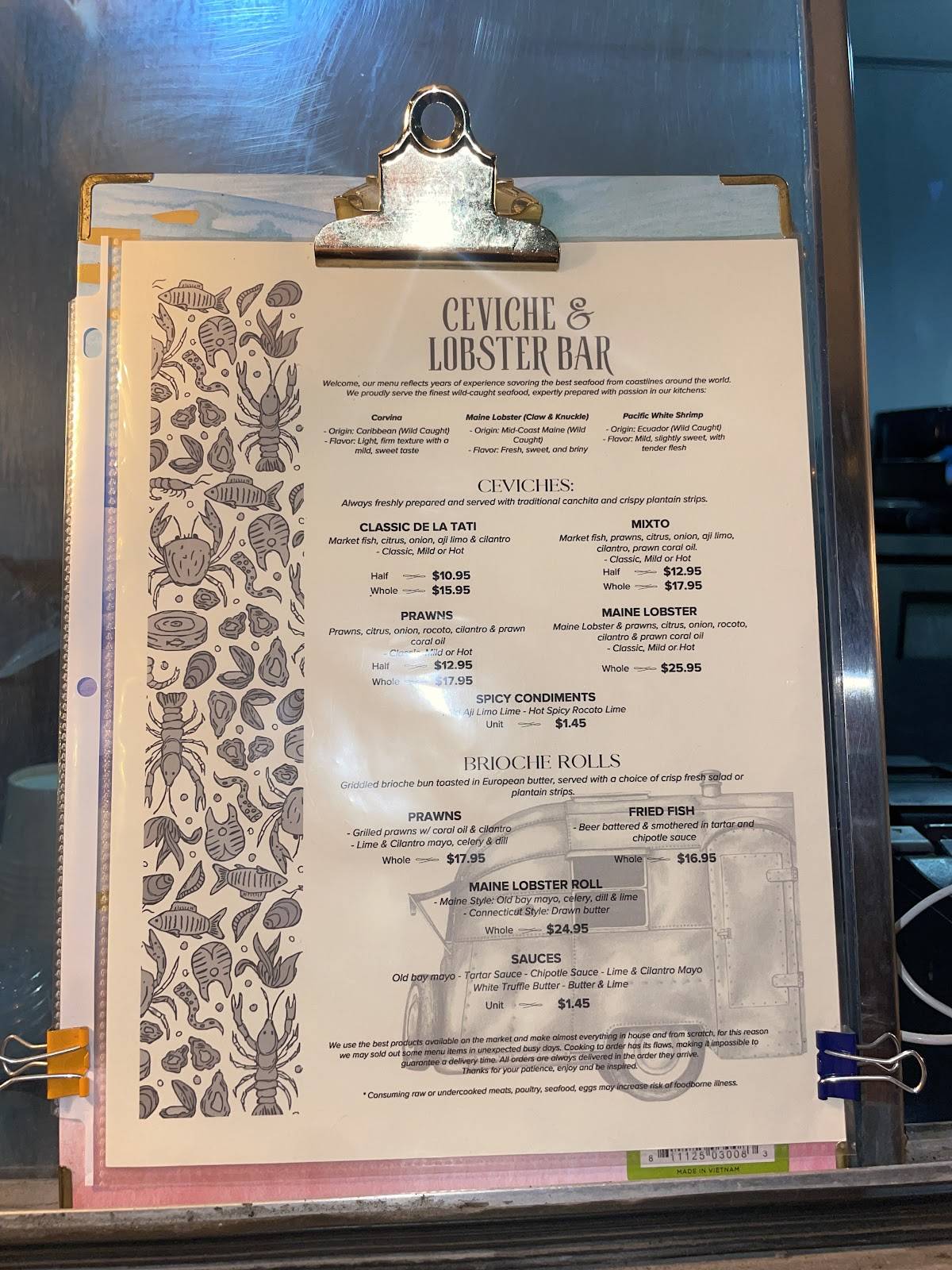 Carta de The Crepes and Waffles Bar, Miami