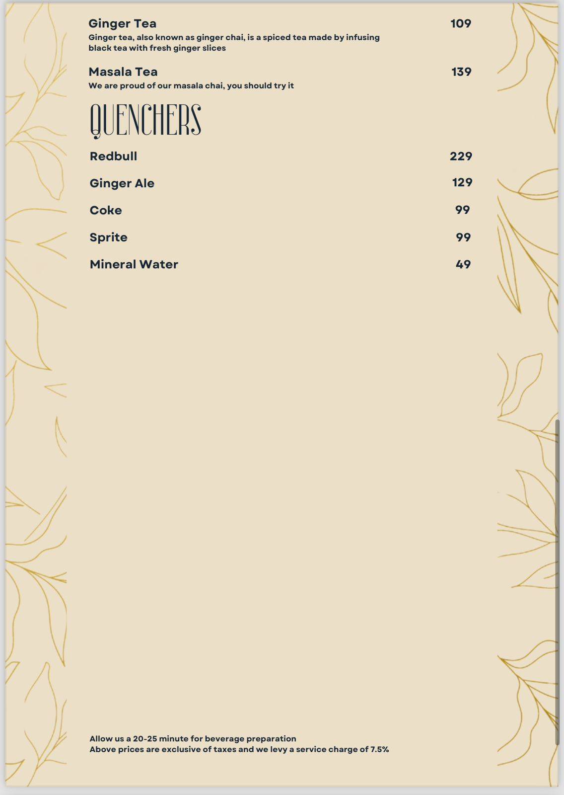 Menu at The Dome Cafe - Kanakapura Rd, Bengaluru