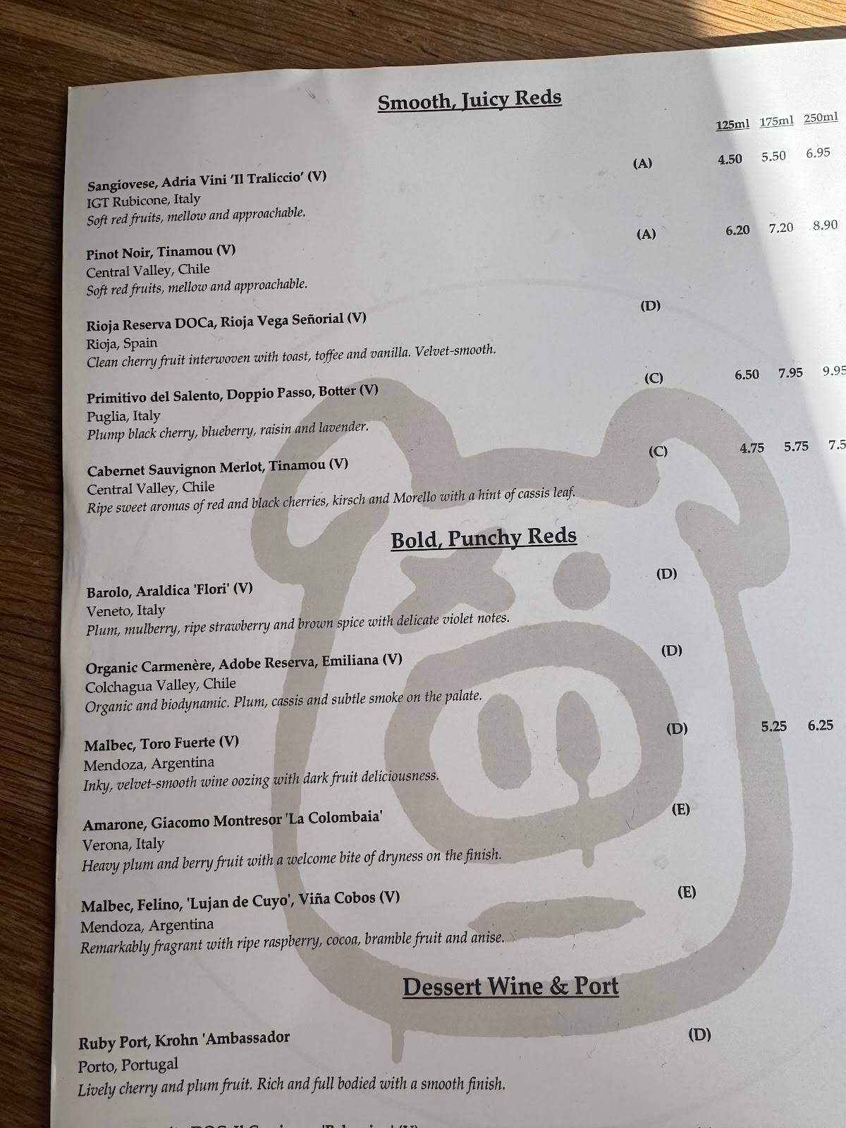 Menu at The Fat Pig pub & bar, Exeter