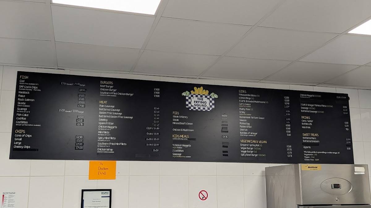 Menu at The Frying Squad restaurant, Maidenhead