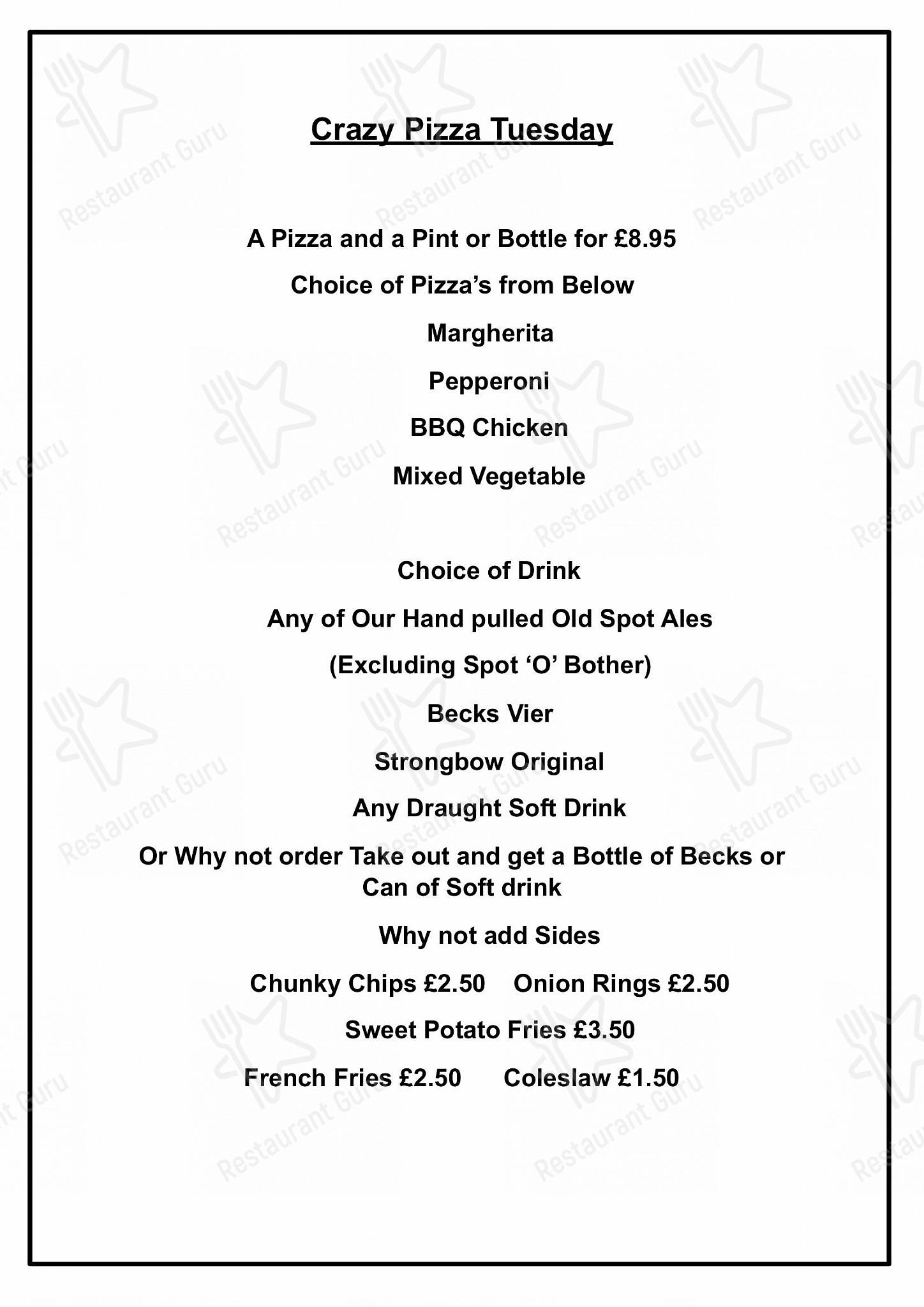Menu at The George Pub, Cullingworth