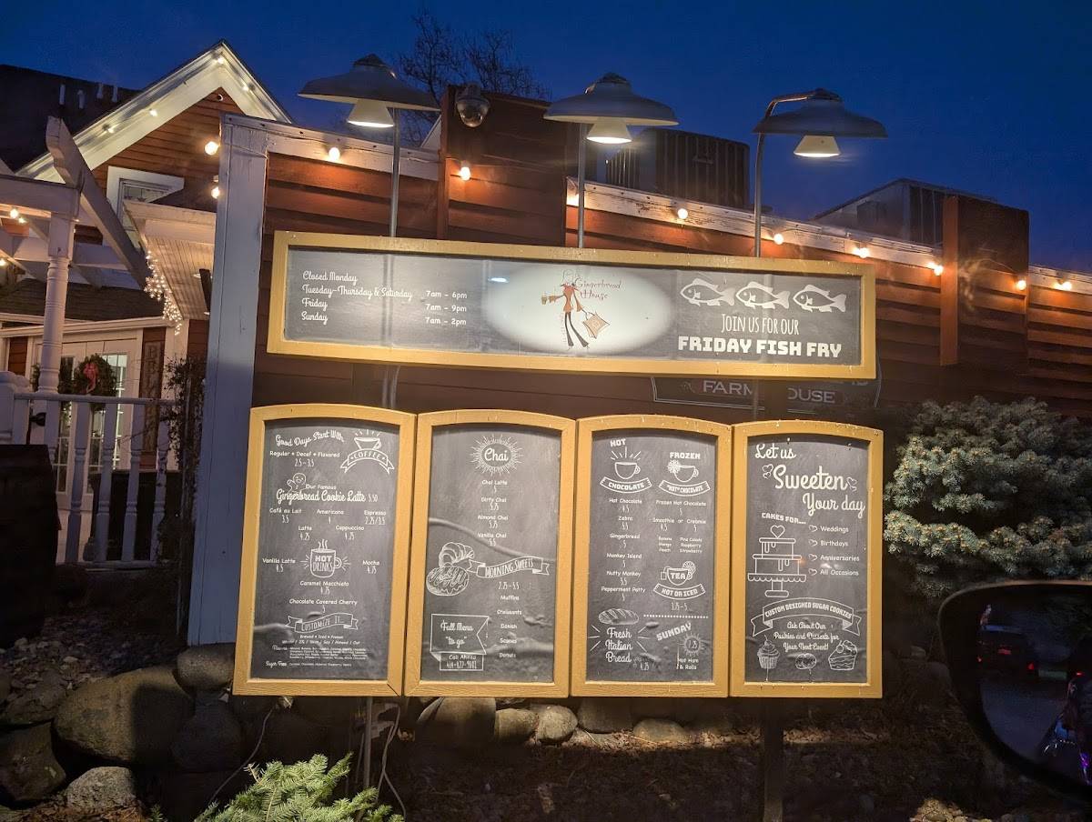 Menu at The Gingerbread House cafe, Muskego