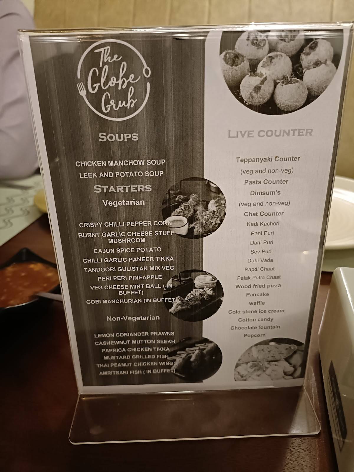Menu at The Globe Grub, Hyderabad, 1-73/D/2 & 13