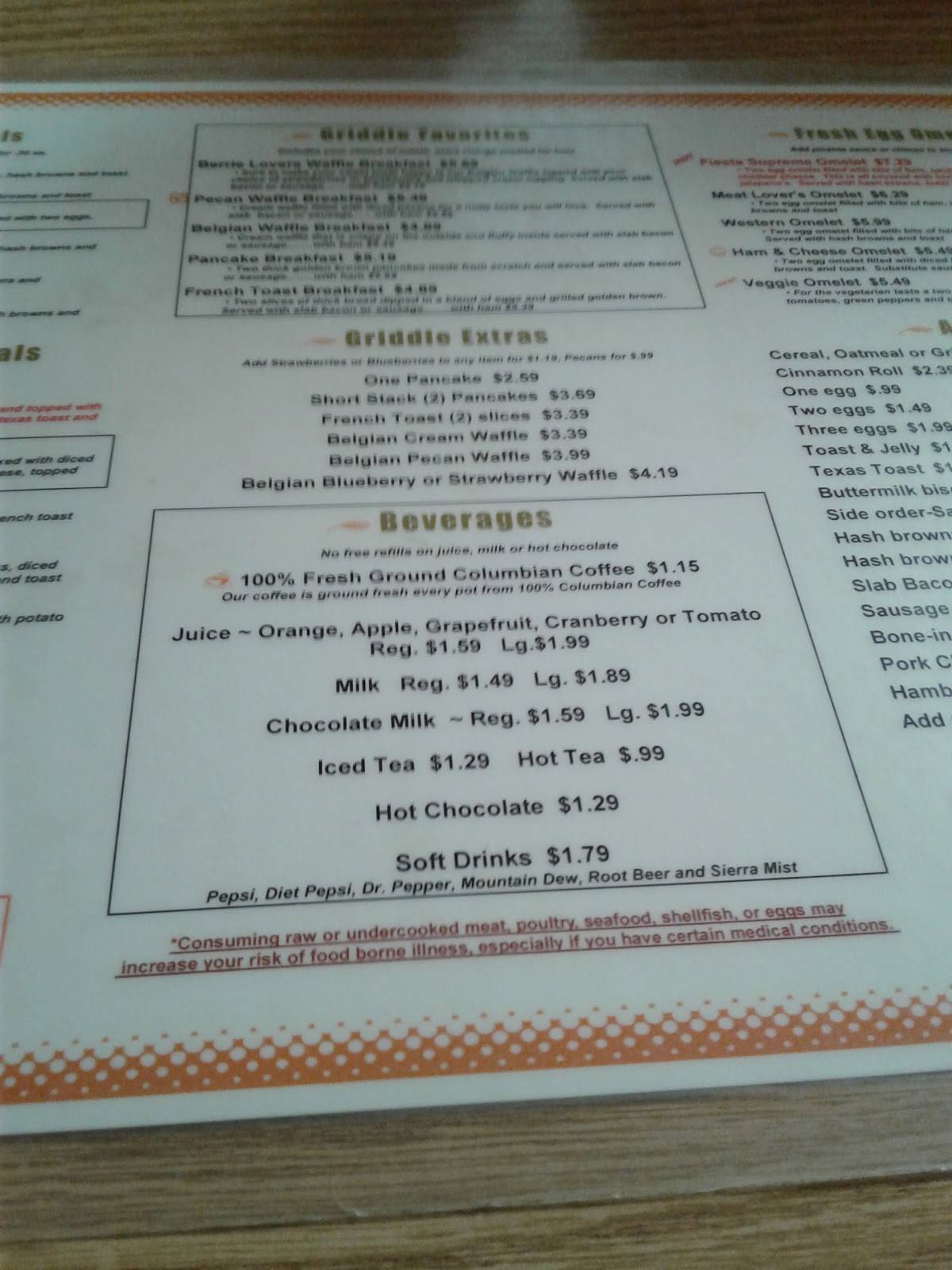 Menu at The Grain Bin Restaurant, Chanute
