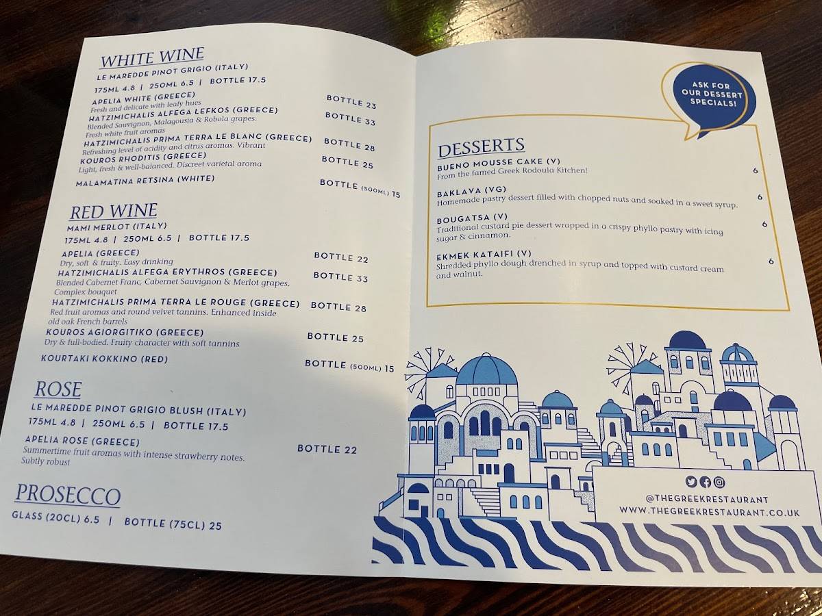 Carta del restaurante The Greek - Hessle, Hessle