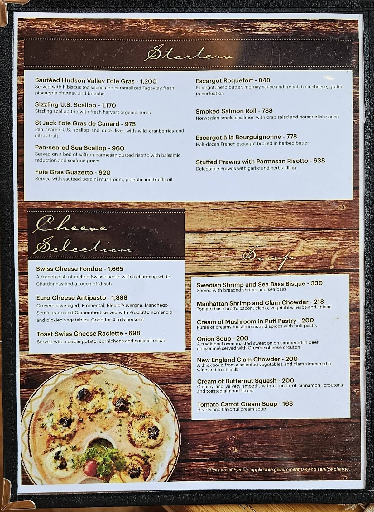 Menu at The Highlander Steakhouse, Tagaytay, 42MM+M7W