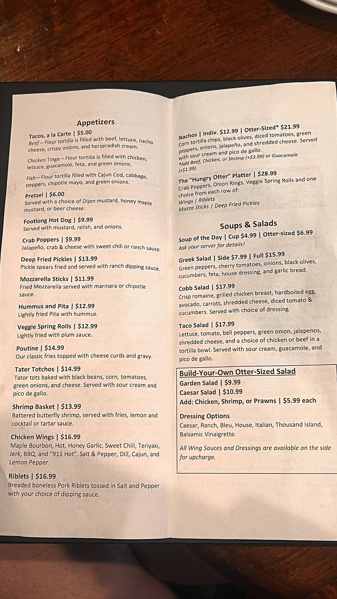 Menu at The Highwayman Pub - South Surrey, Surrey
