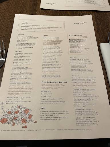 Menu at The Jolly Farmer, A Heartwood Inn pub & bar, Gerrards Cross