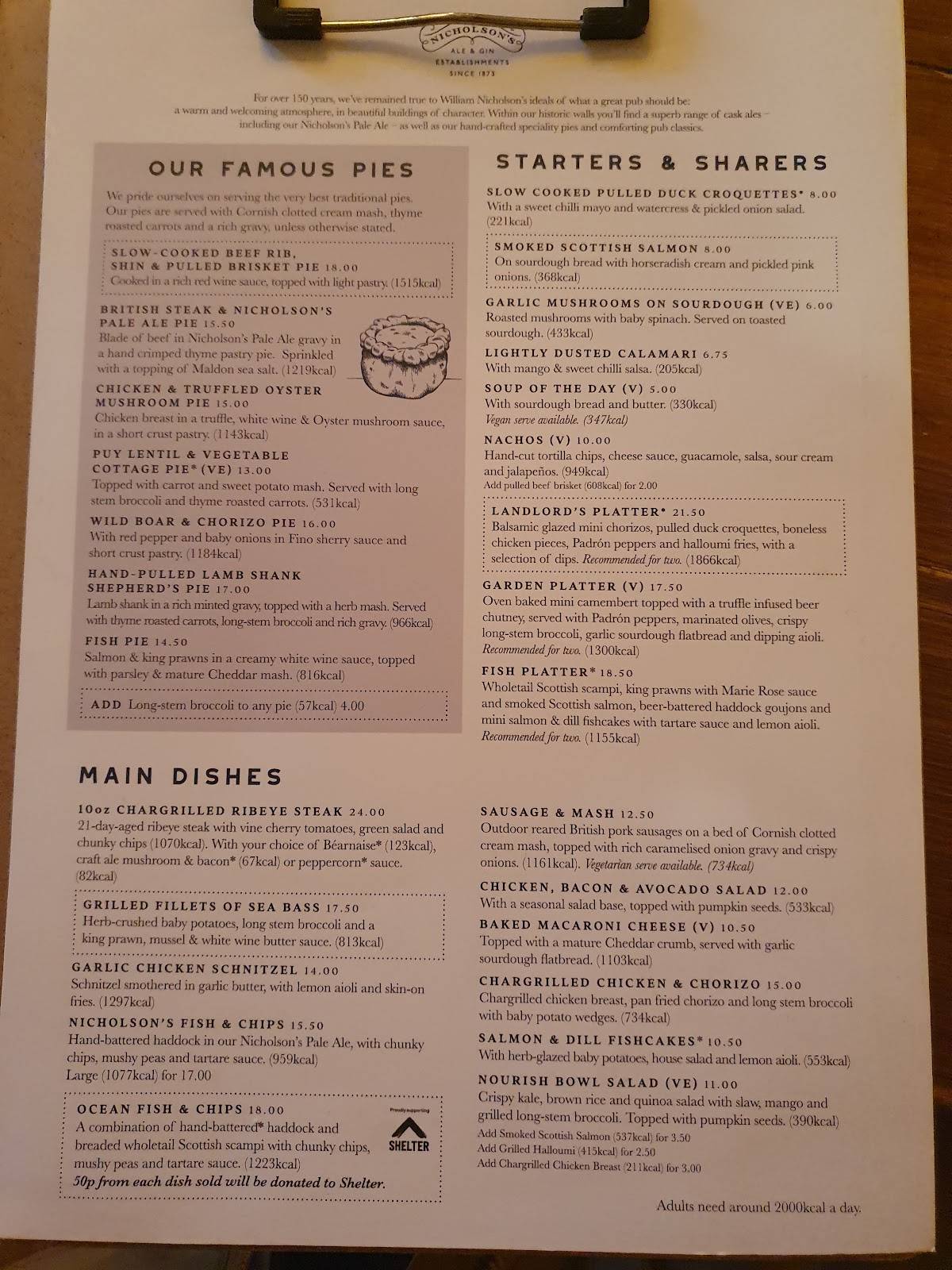 Menu at The Judge's Lodging pub & bar, York