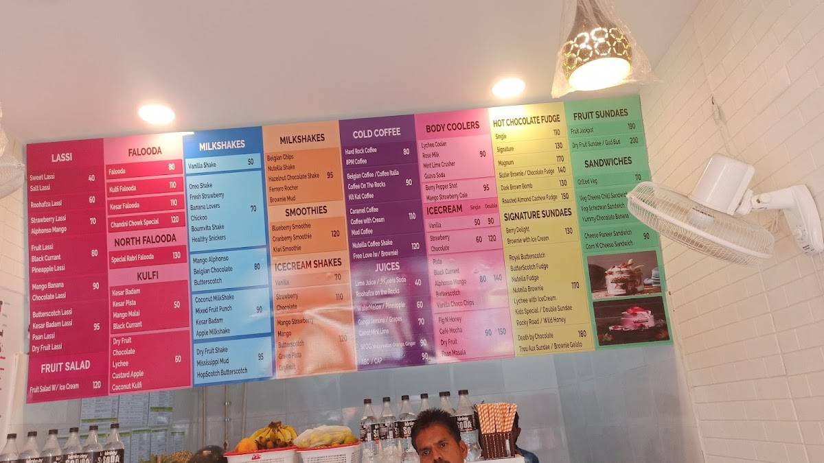 Menu at The Lassi Corner, Kashipur