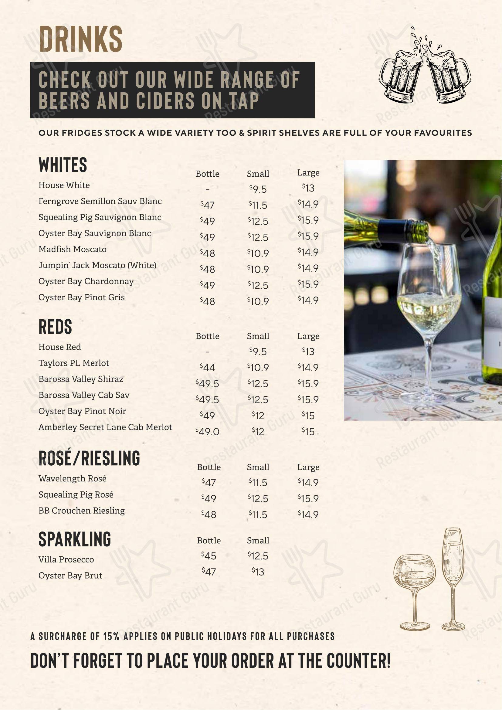 Menu at The Last Local pub & bar, Canning Vale