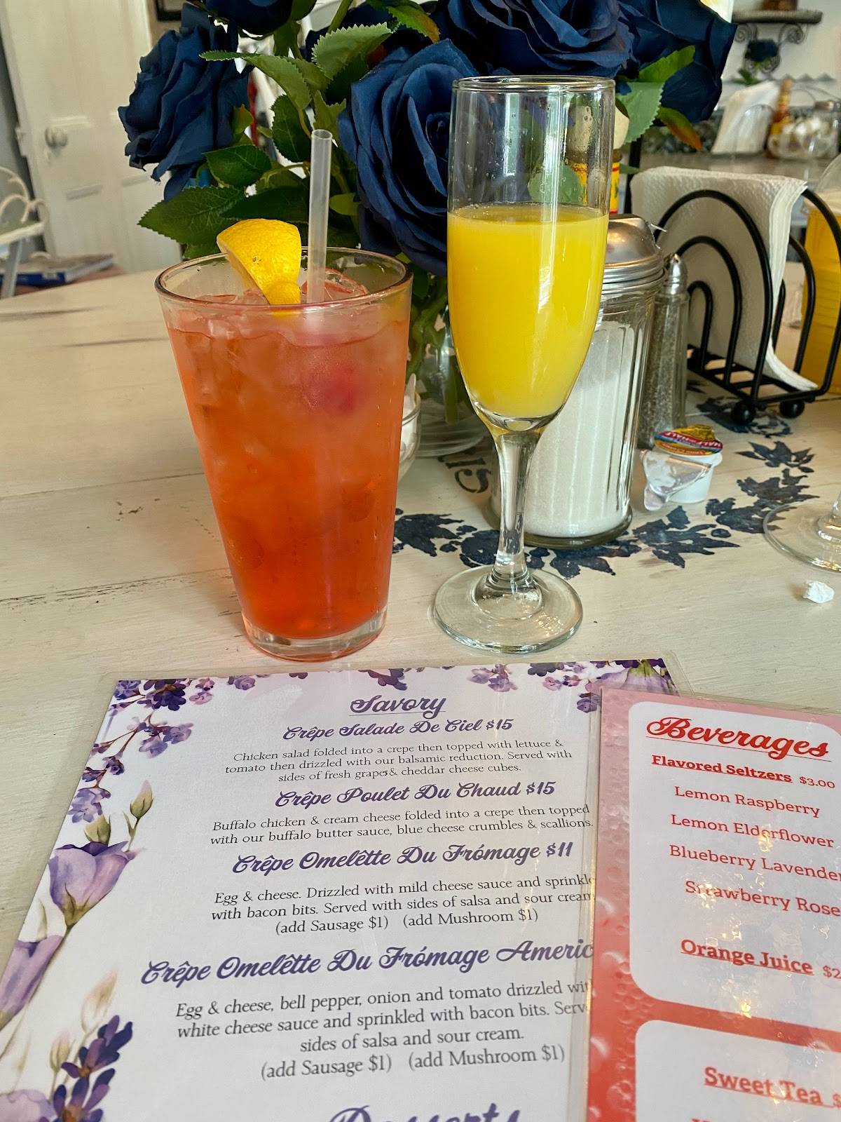 Menu at The Lazy Maid Crêperie restaurant, Brooksville
