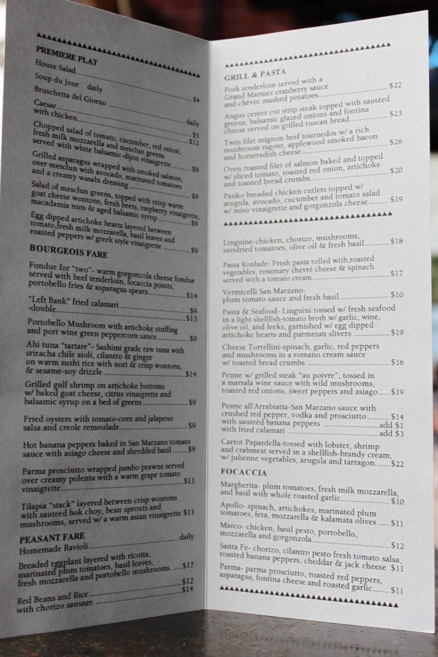 Menu at The Left Bank pub & bar, Buffalo, 511 Rhode Island St