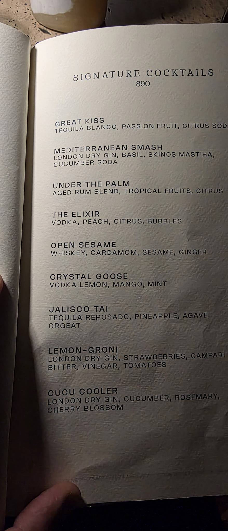 Menu au The Lemon Tree & Co. One Ninety restaurant, Le Caire, 2C83+26 ...