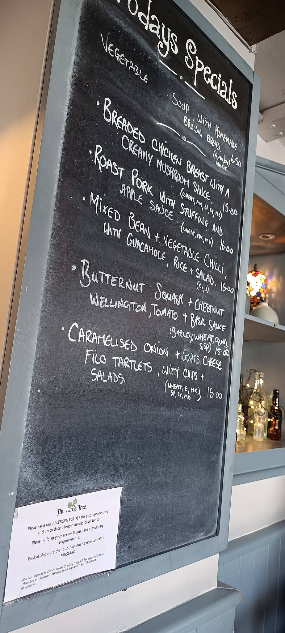 Menu at The Lime Tree Cafe & Restaurant, Castlecomer, The Square