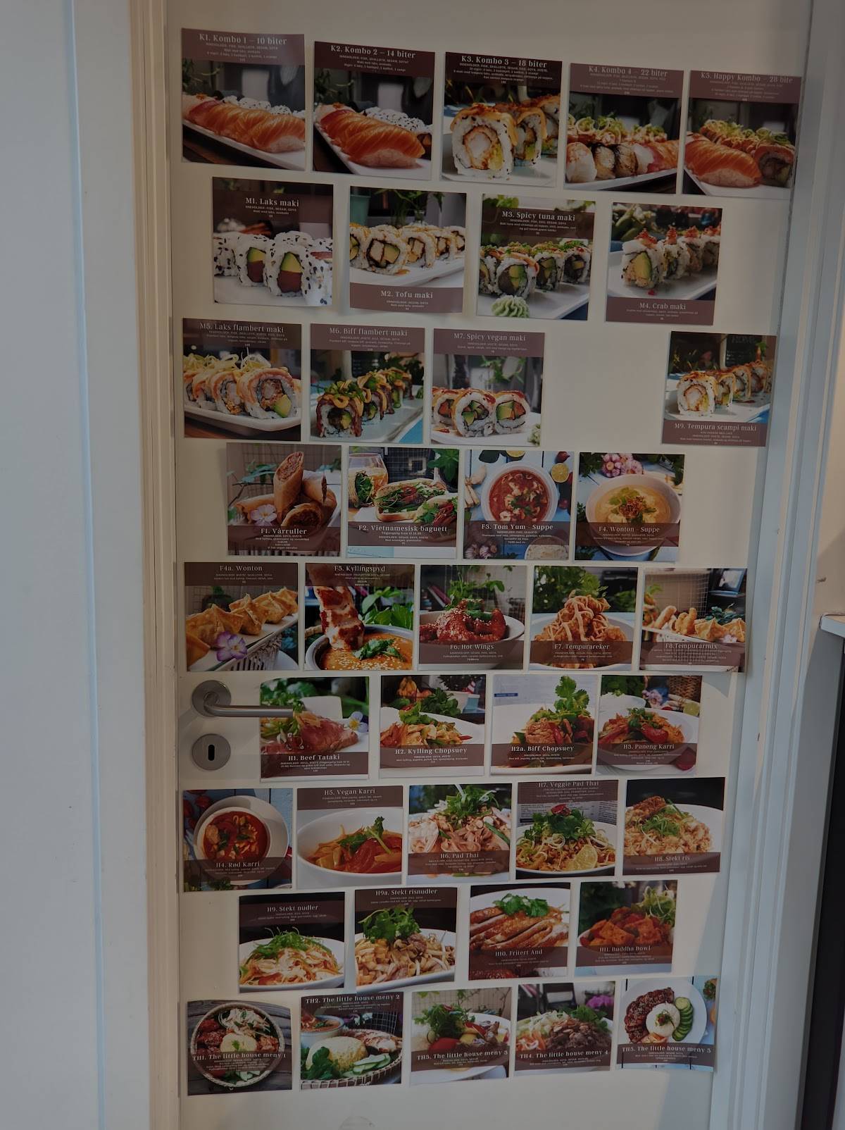 Menu at The Little House restaurant, Kristiansand