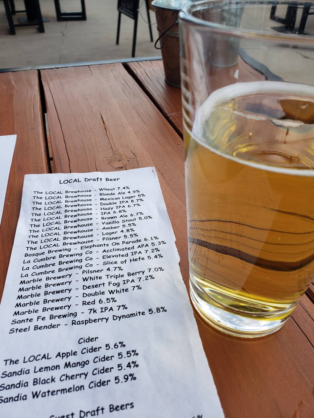 Menu at The Local Brewhouse pub & bar, Rio Rancho, 300 Unser Blvd SE