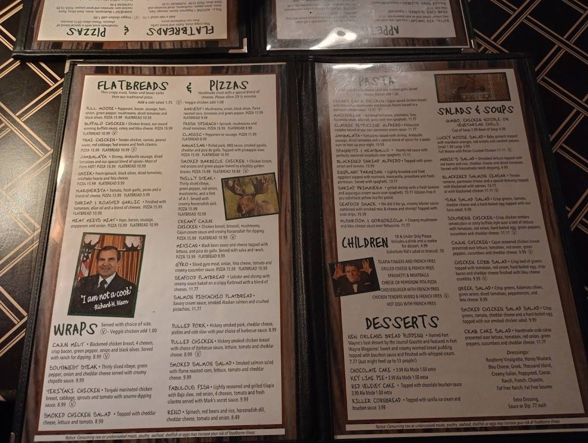Menu at The Lucky Turtle Grill restaurant, Fort Wayne
