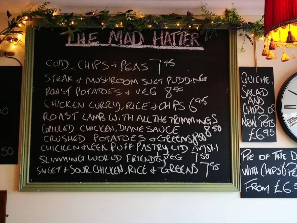 Menu at The Mad Hatter Restaurant, Sunderland