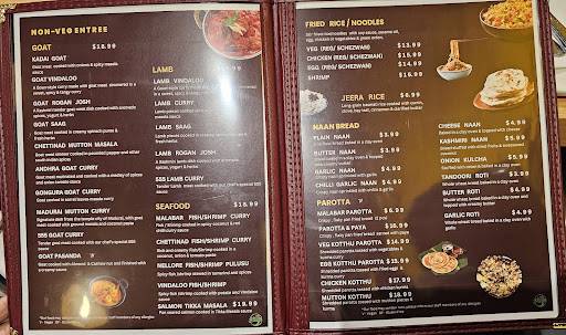 Menu at The Mango Tree Indian Cuisine restaurant, Montgomery