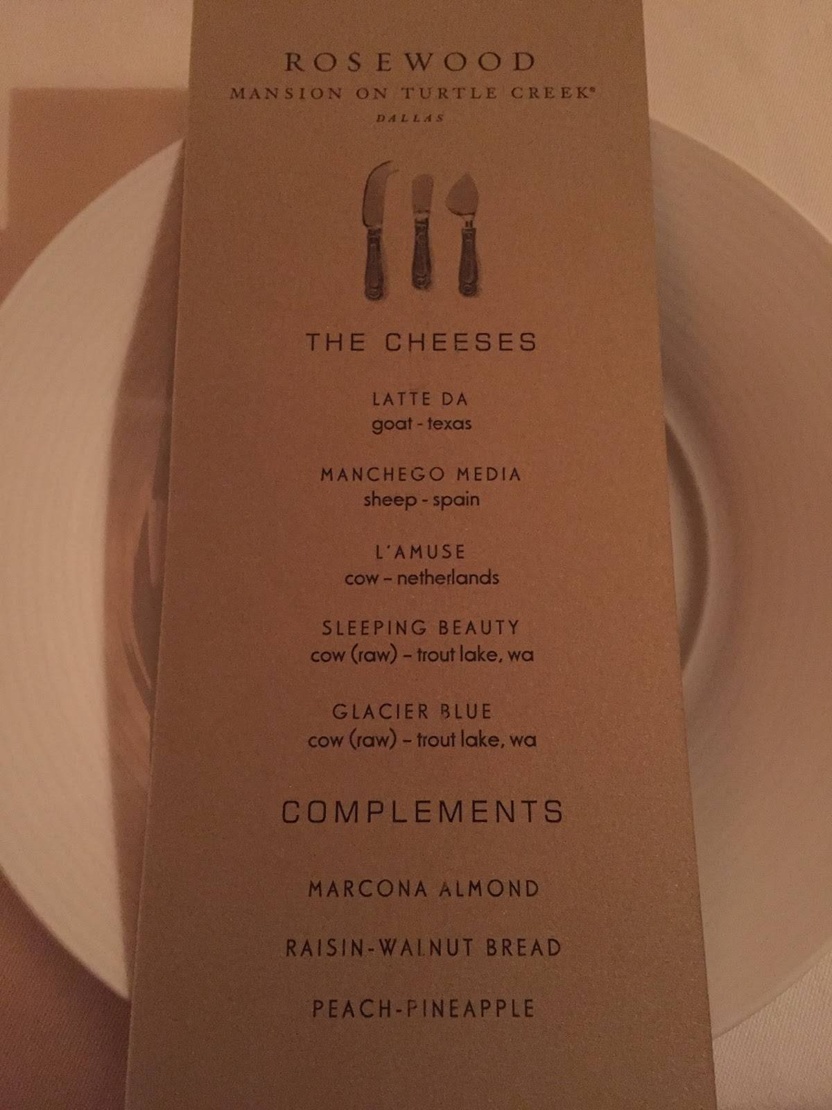 Menu at The Mansion Restaurant, Dallas, Turtle Creek Blvd