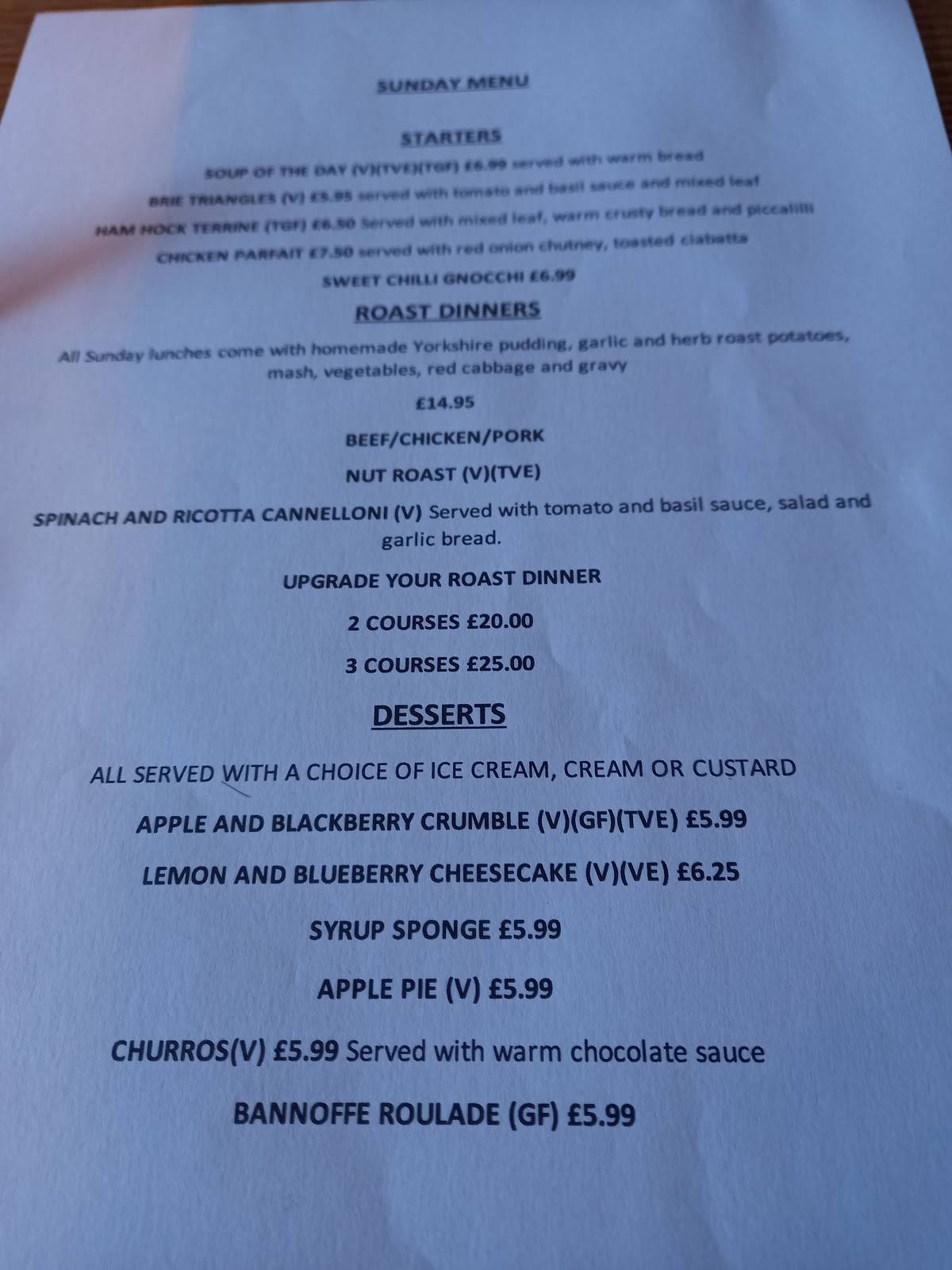 Menu at The Masons Arms pub & bar, Rotherham, 106 Thorpe St
