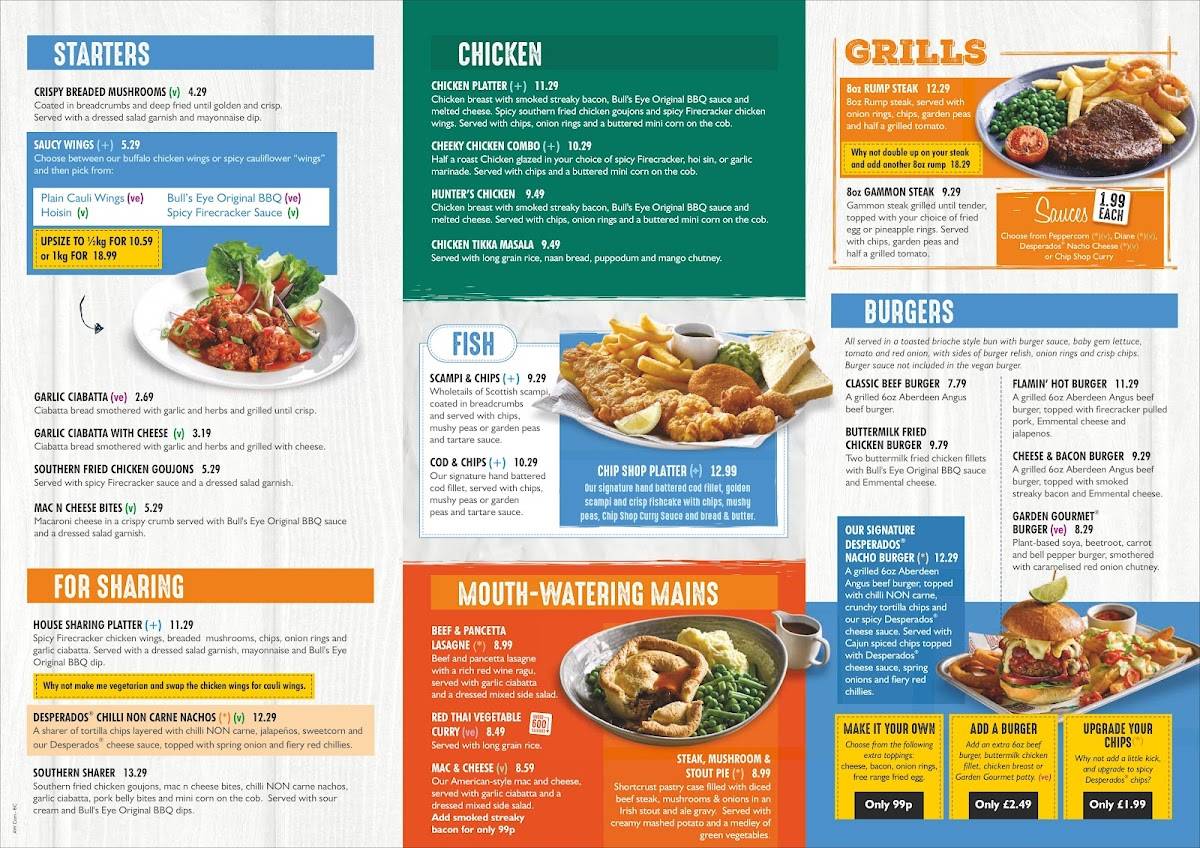 Menu at The Millhouse pub & bar, St Helens