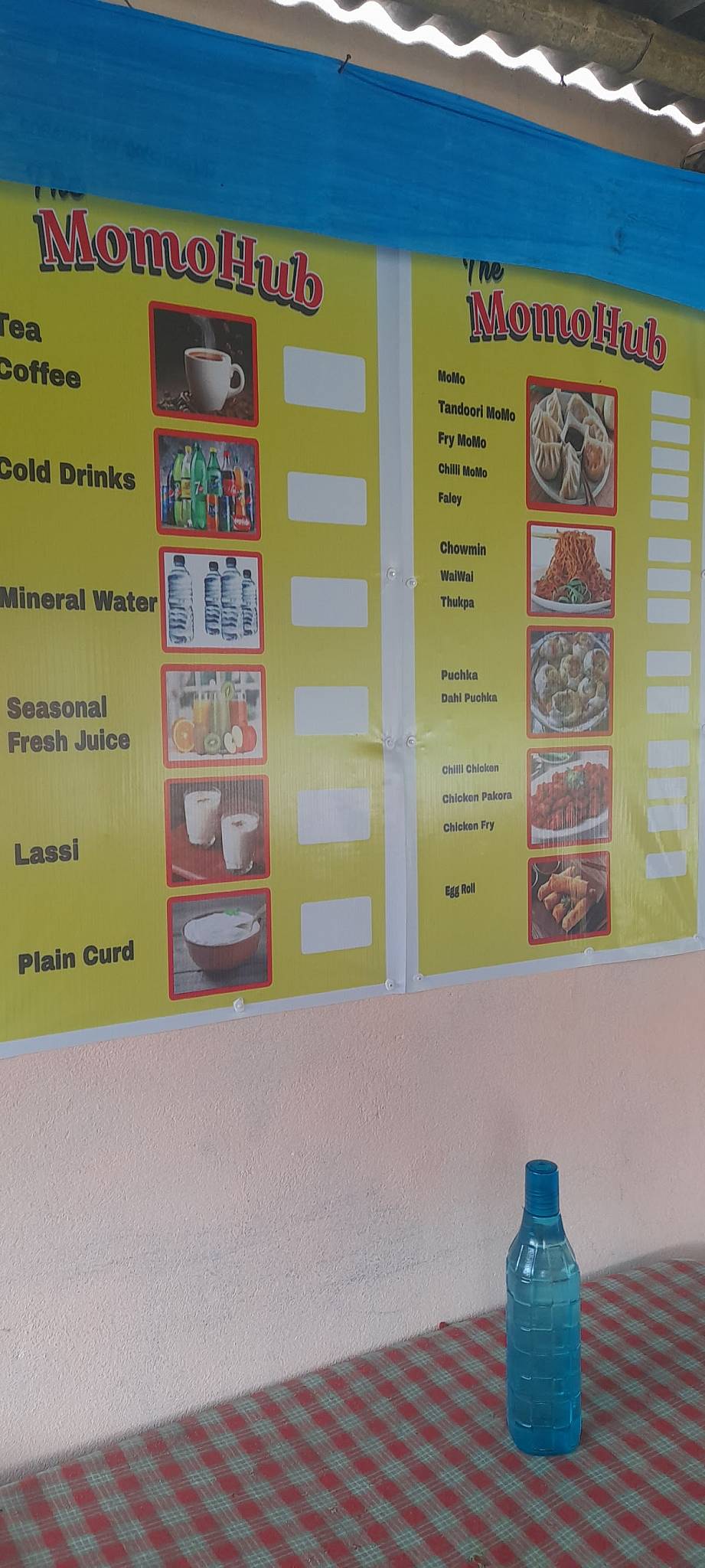 Menu at The Momo Hub, Binnaguri