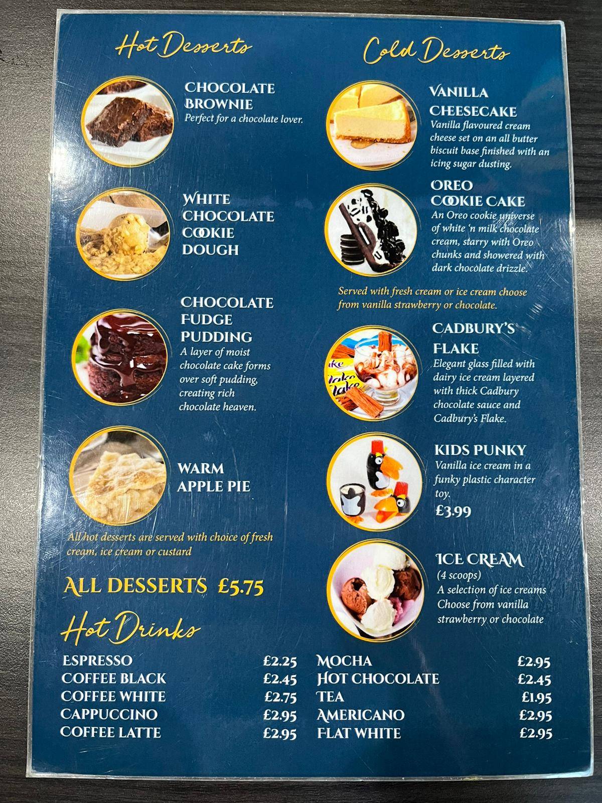Menu at The New Dun Cow Bar & Grill, Telford