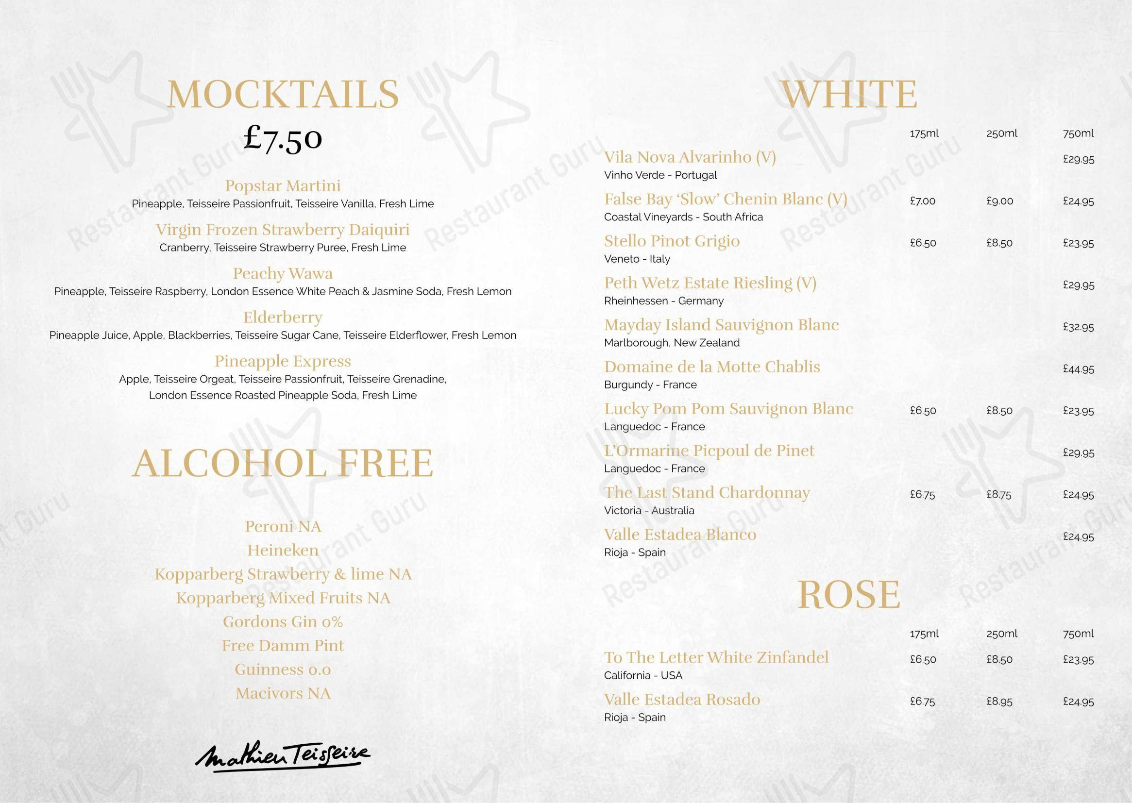 Menu at The Northern Whig pub & bar, Belfast