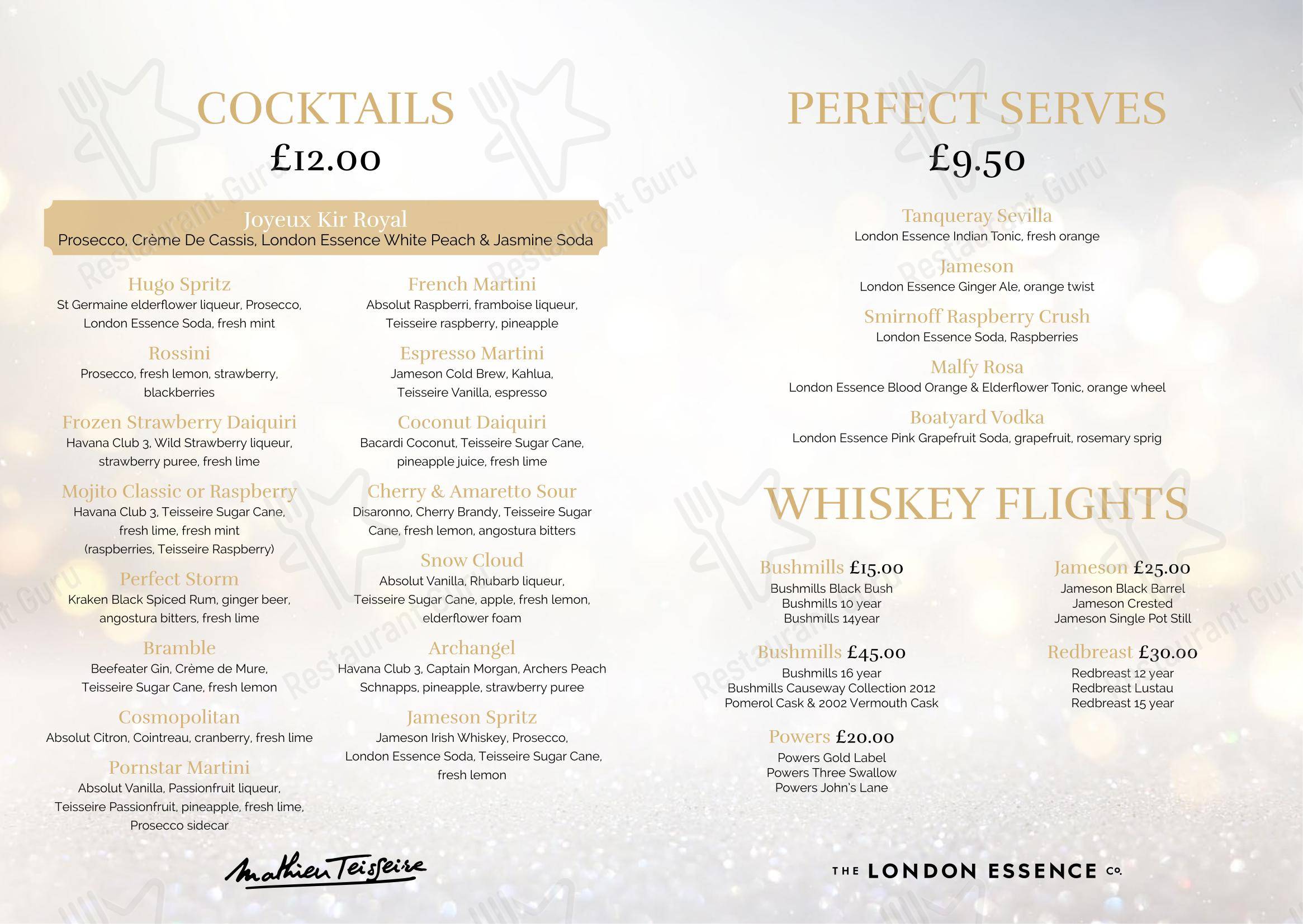 Menu at The Northern Whig pub & bar, Belfast