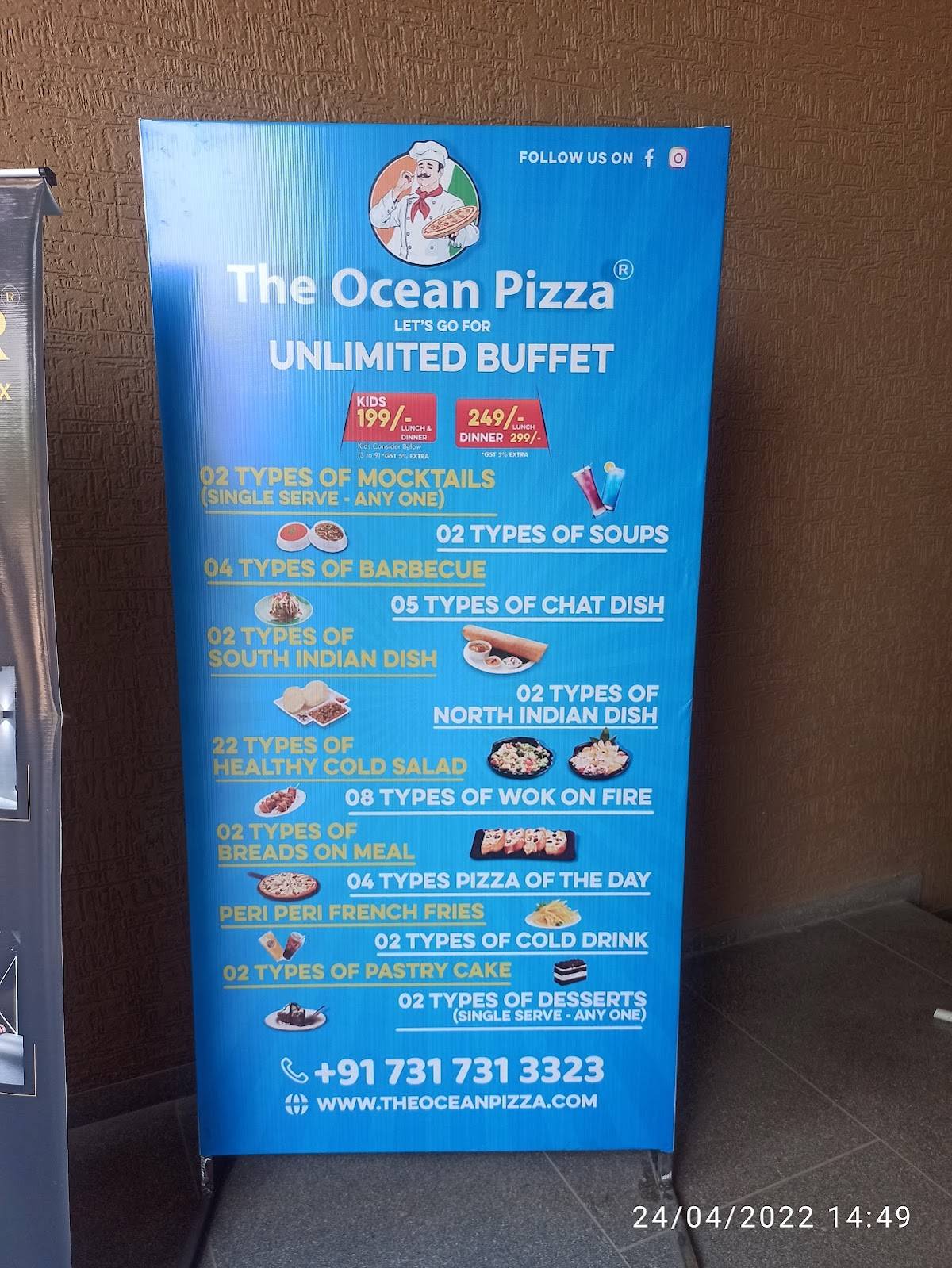 Menu at The Ocean Pizza (Bhat Circle,Gandhinagar), Ahmedabad