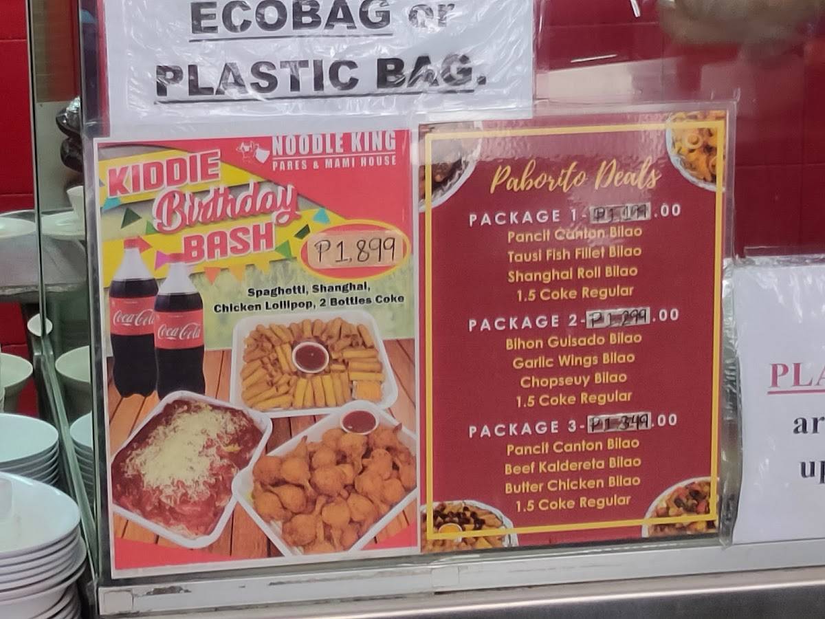 Menu at The Original Pares Mami House Retiro restaurant, Quezon City, N ...