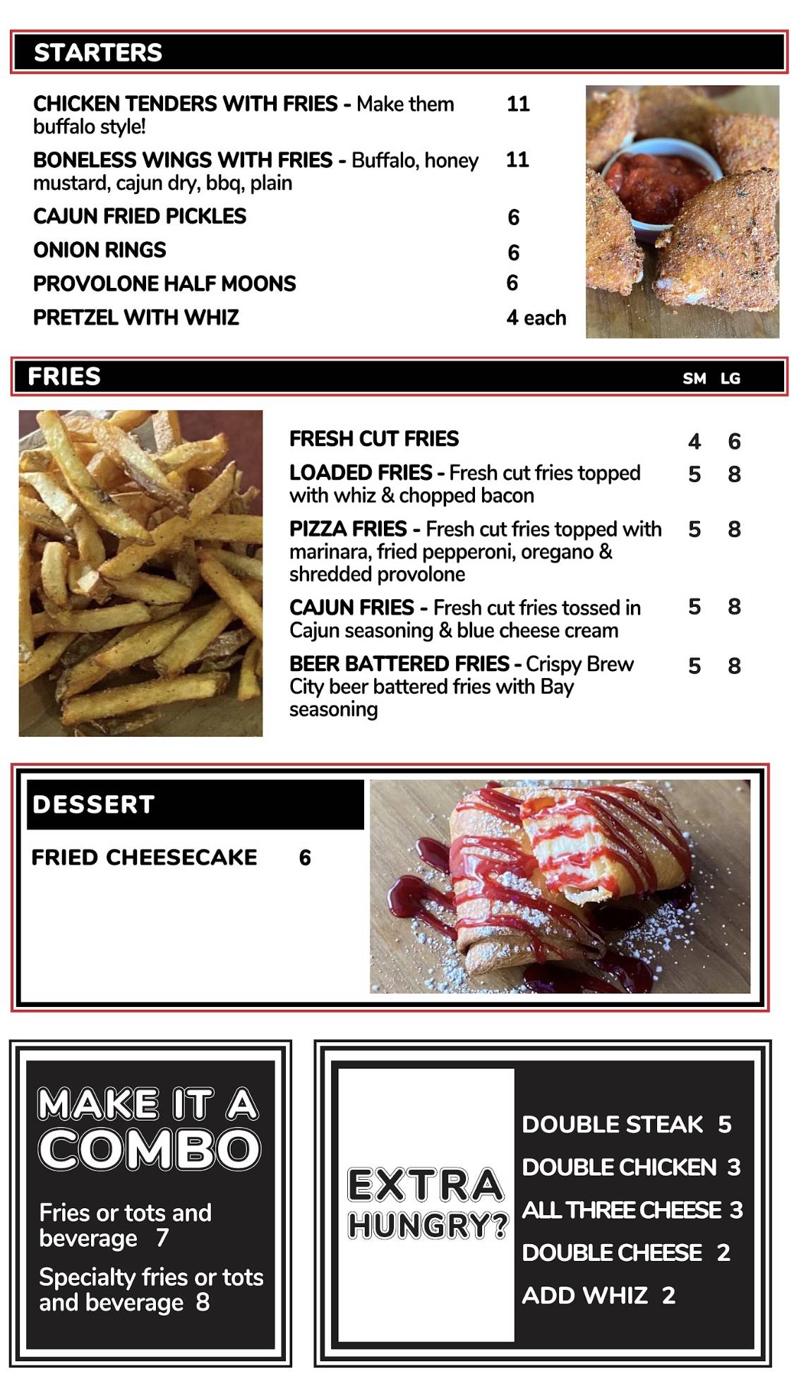 Menu at The Original Steaks and Hoagies Crown Point fast food, Crown Point